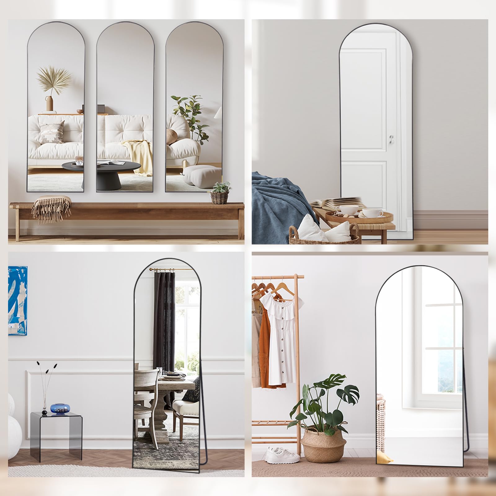 Three Way Mirror Living Room Floor All Glass Glam LED Dressing Table