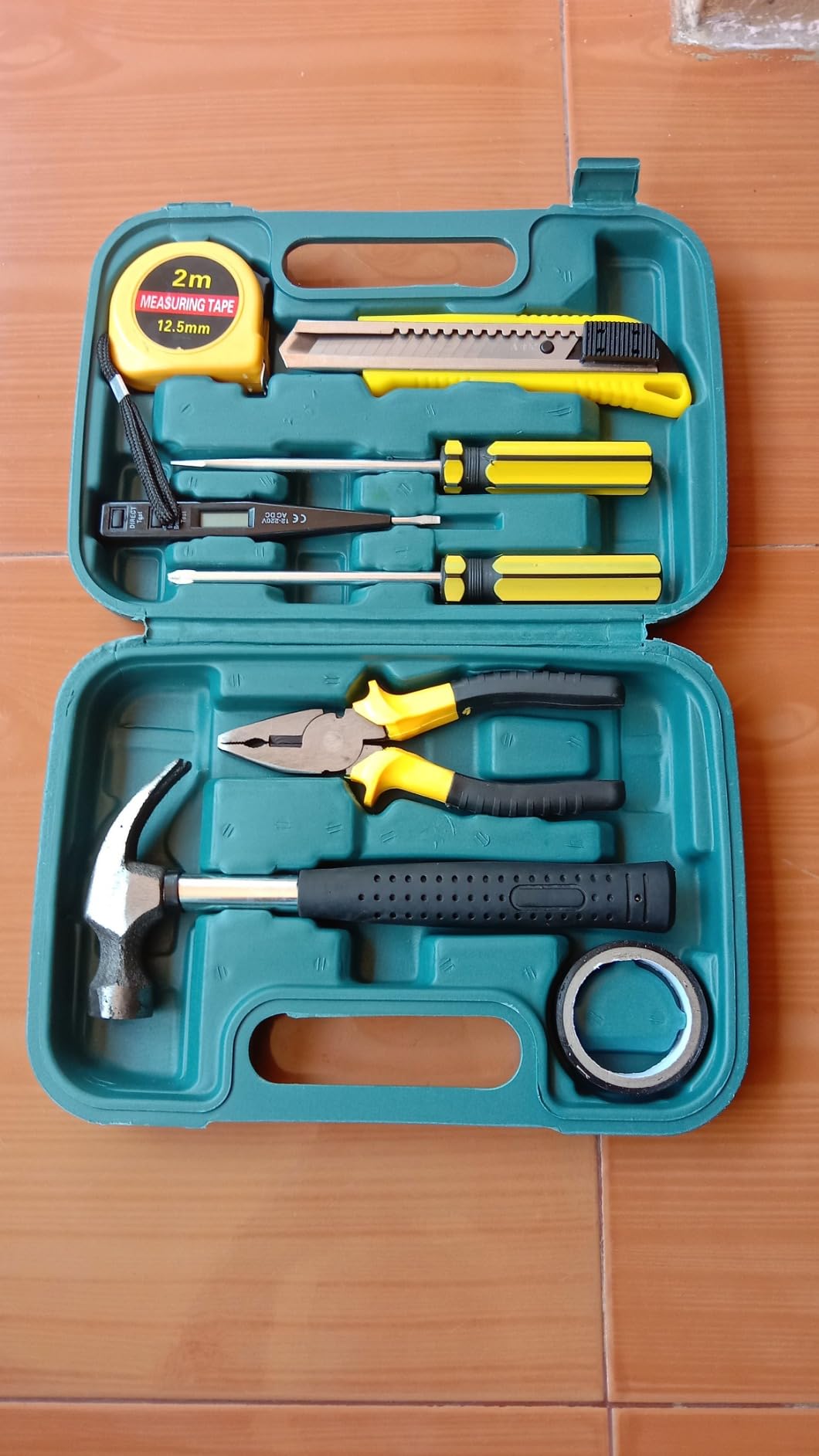 DOTCOM 9 Pieces Basic Tool Kit, Home Tool Kit for Women Men Students ...
