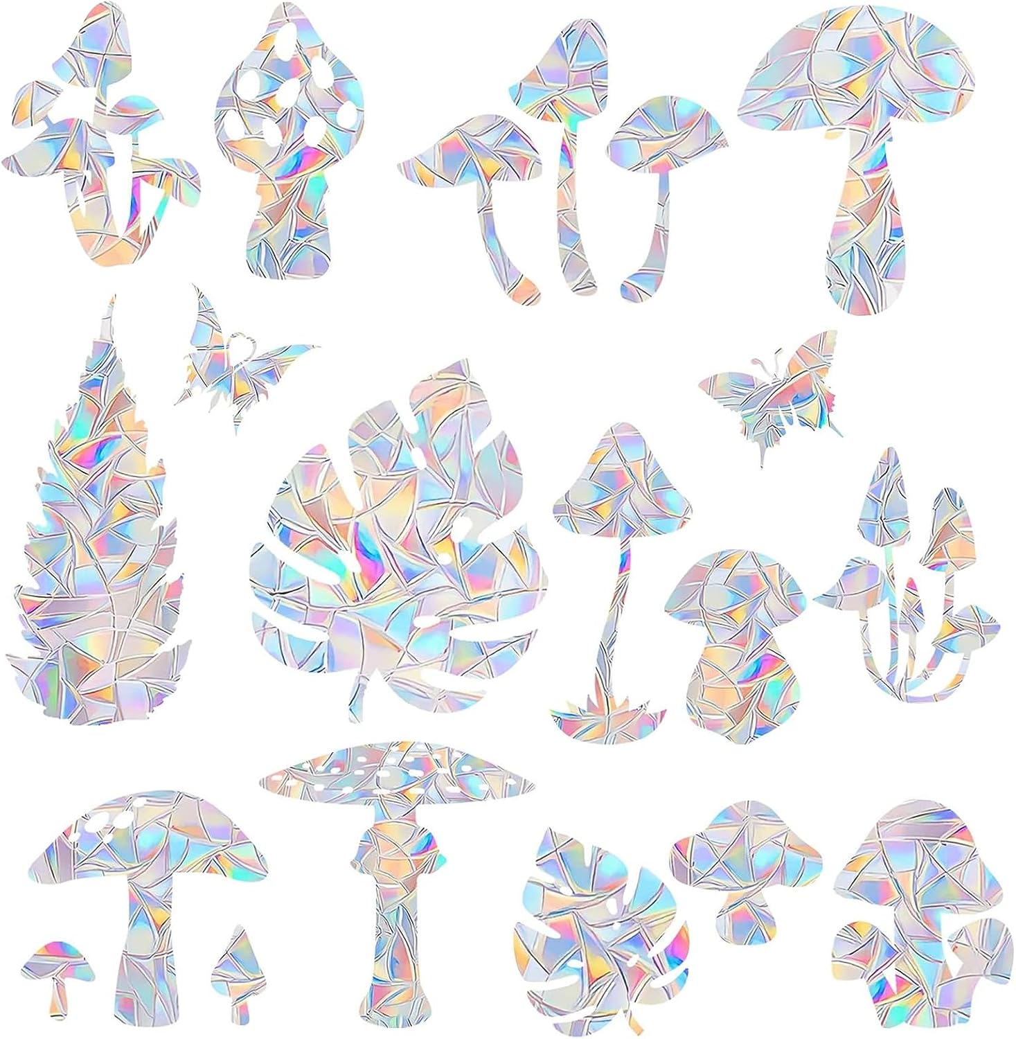 Amazon.com: Shawula 44PCS Mushroom & 3 Leaf Window Clings - Anti ...