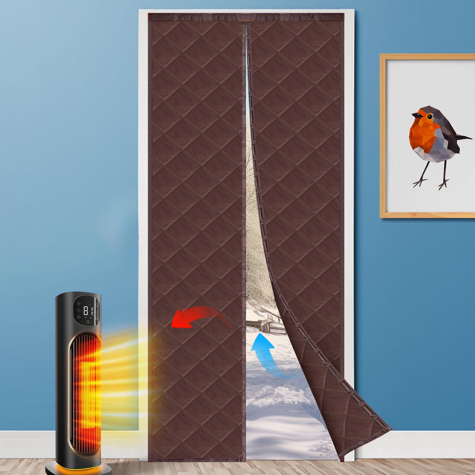 Magnetic Thermal Door Curtain, Insulated Door Curtain, Temporary Door ...