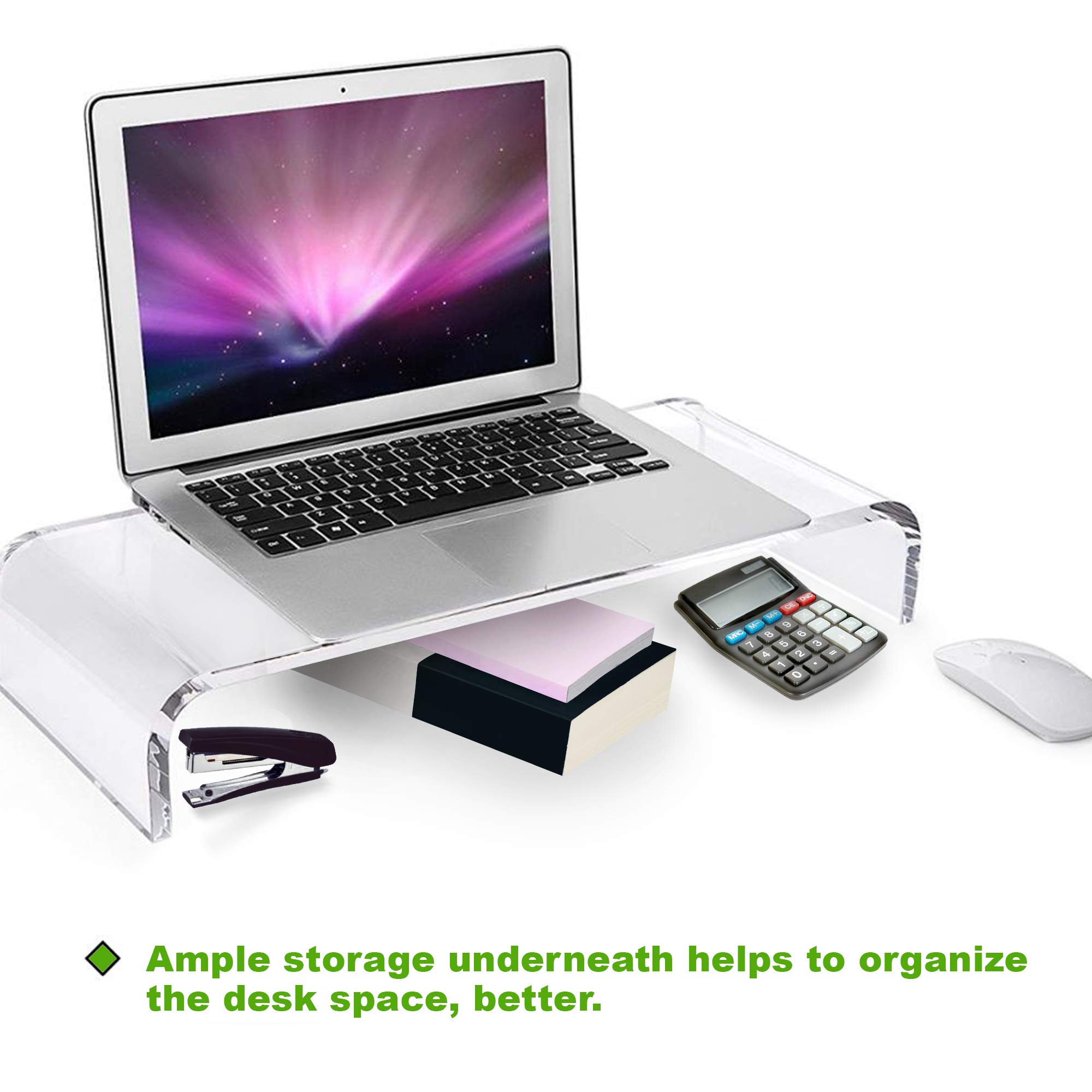 Buy ANA 21- Acrylic Monitor Stand - Monitor Stand Riser for Office ...