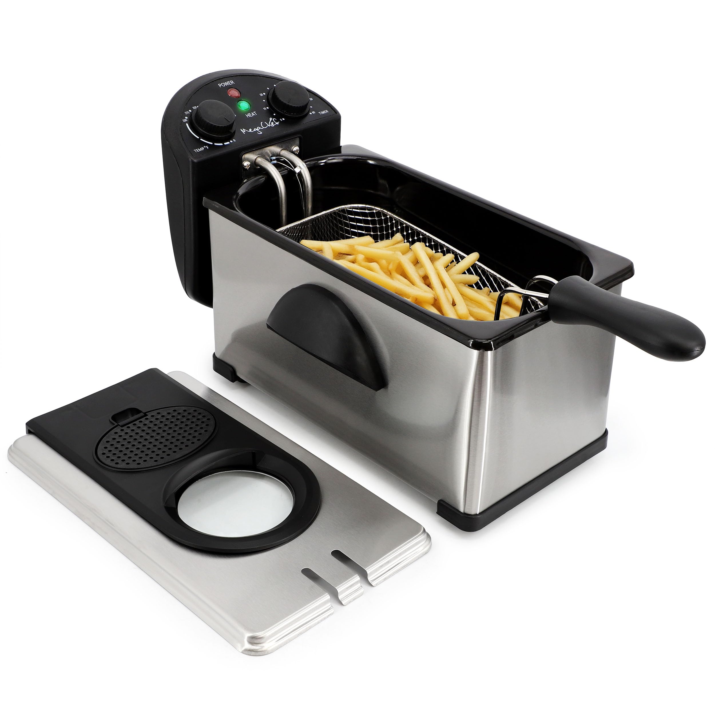 Amazon.com: MegaChef Electric Oil Deep Fryer with Adjustable ...