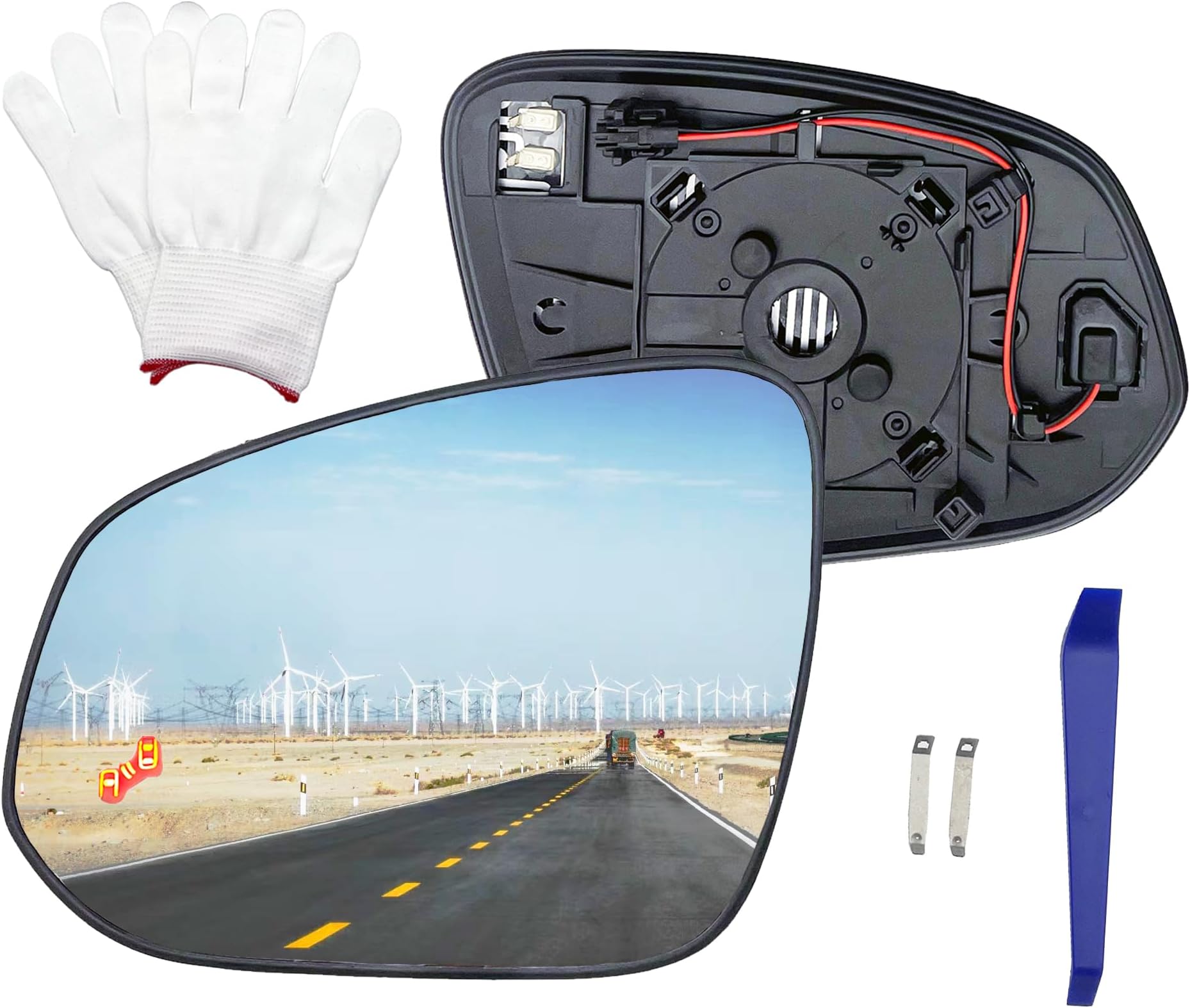 Amazon.com: Auto Dynasty Driver/Left Side Door Rear View Mirror Glass ...