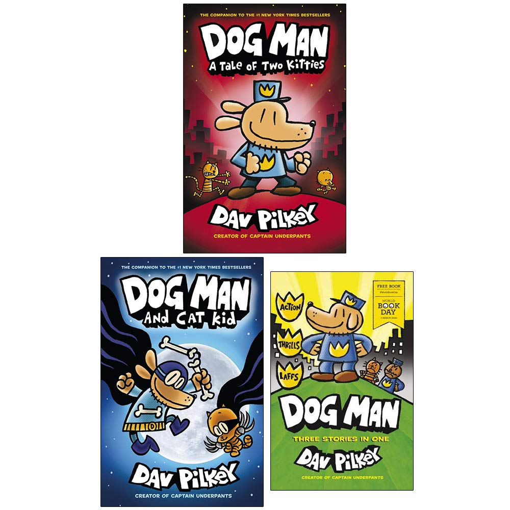 Dog Man Book 3,4 & World Book Day : 3 Books Collection Set (Dog Man A ...
