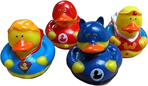 Amazon.com: Superhero Rubber Duckies | 12 Pc | Super Hero Favors and Toys