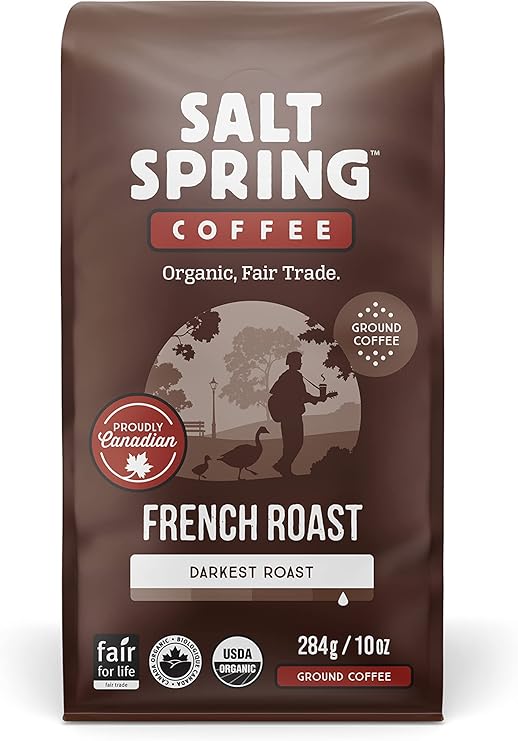 Salt Spring Coffee Organice French Roast Ground Coffee, 284 gr : Amazon ...