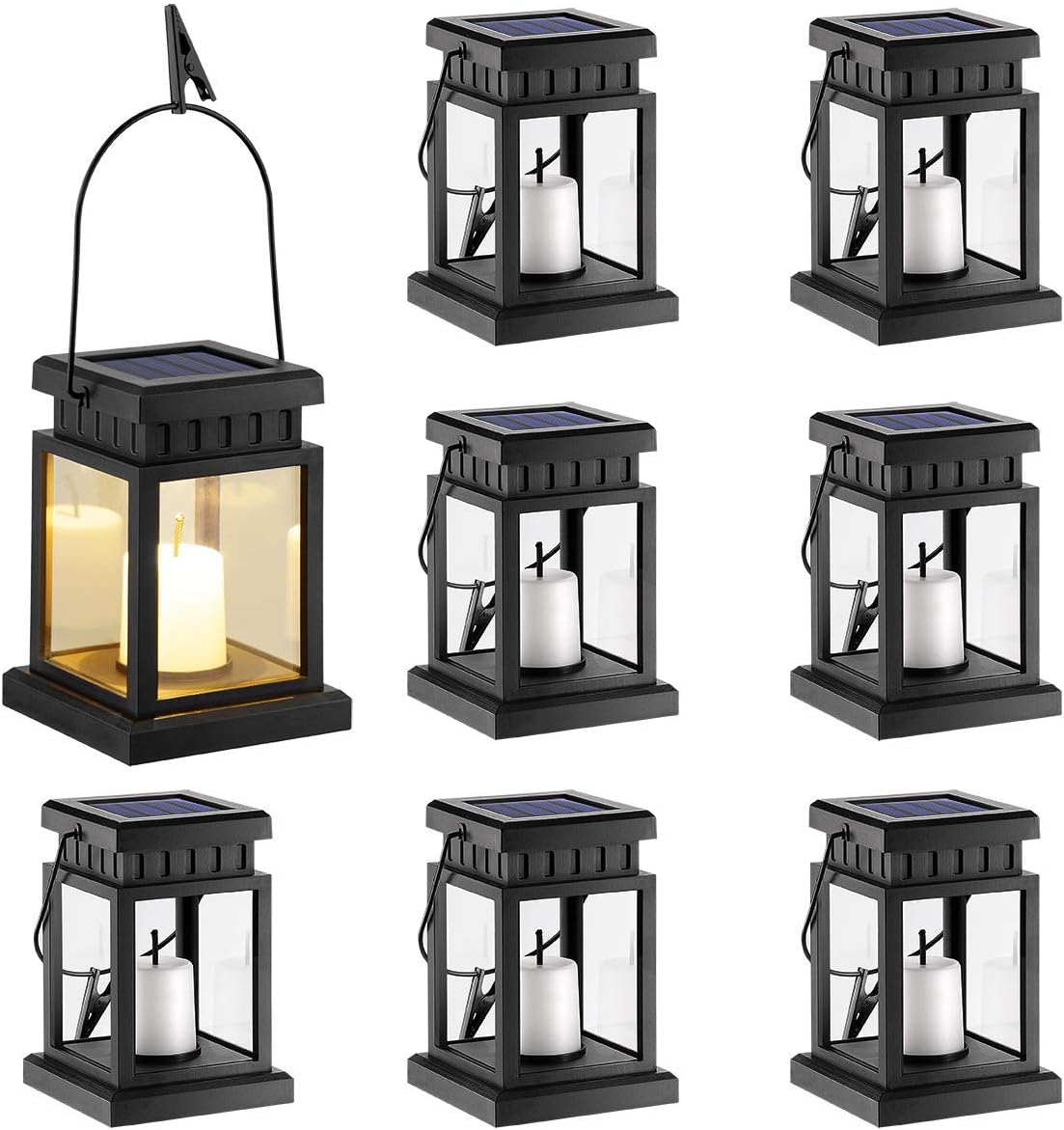 Nexos 3er Set Solar Gartenlaterne Solarleuchte mit 1 LED weiß ...