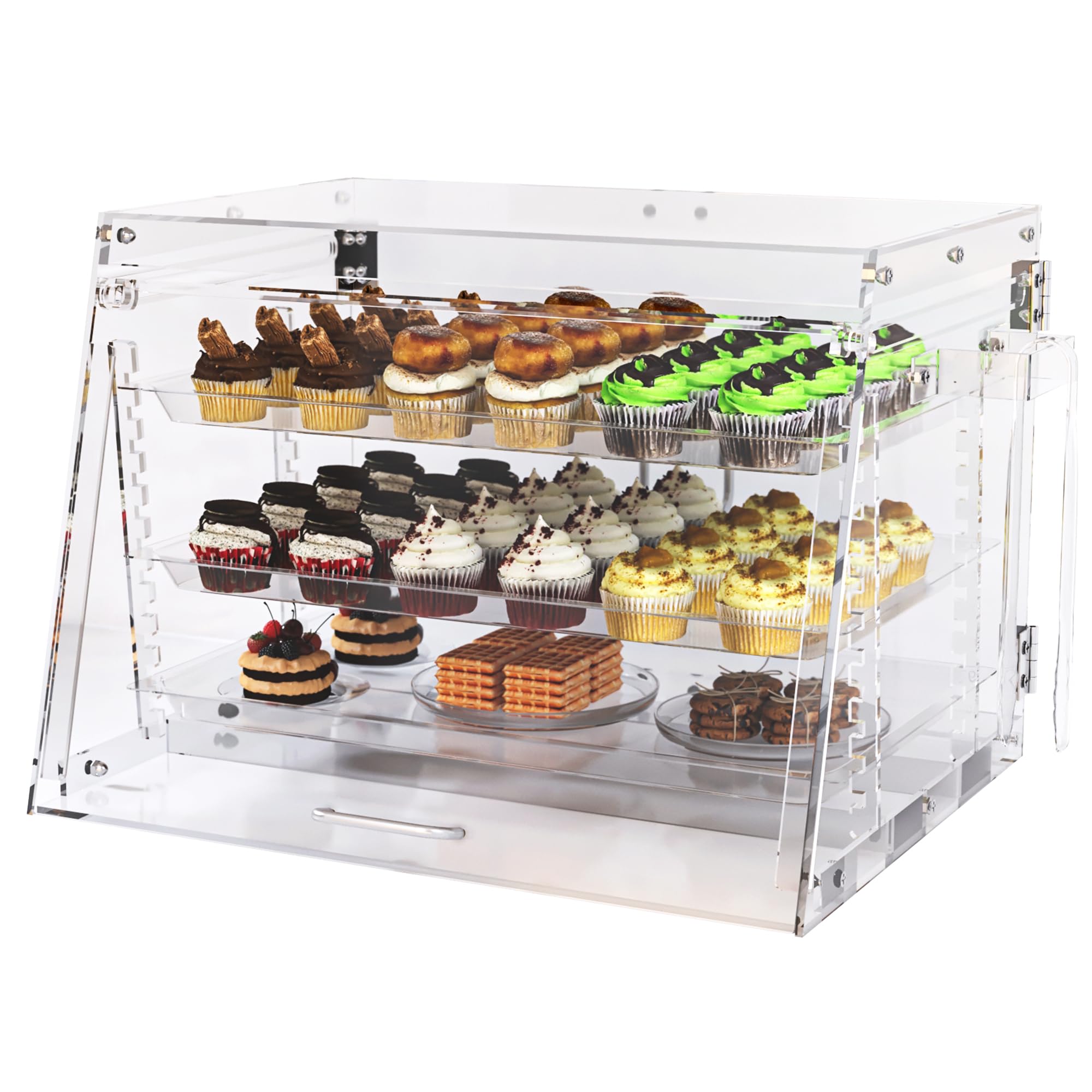 NLShan Removable 3 Tray Commercial Countertop Bakery Display Case ...