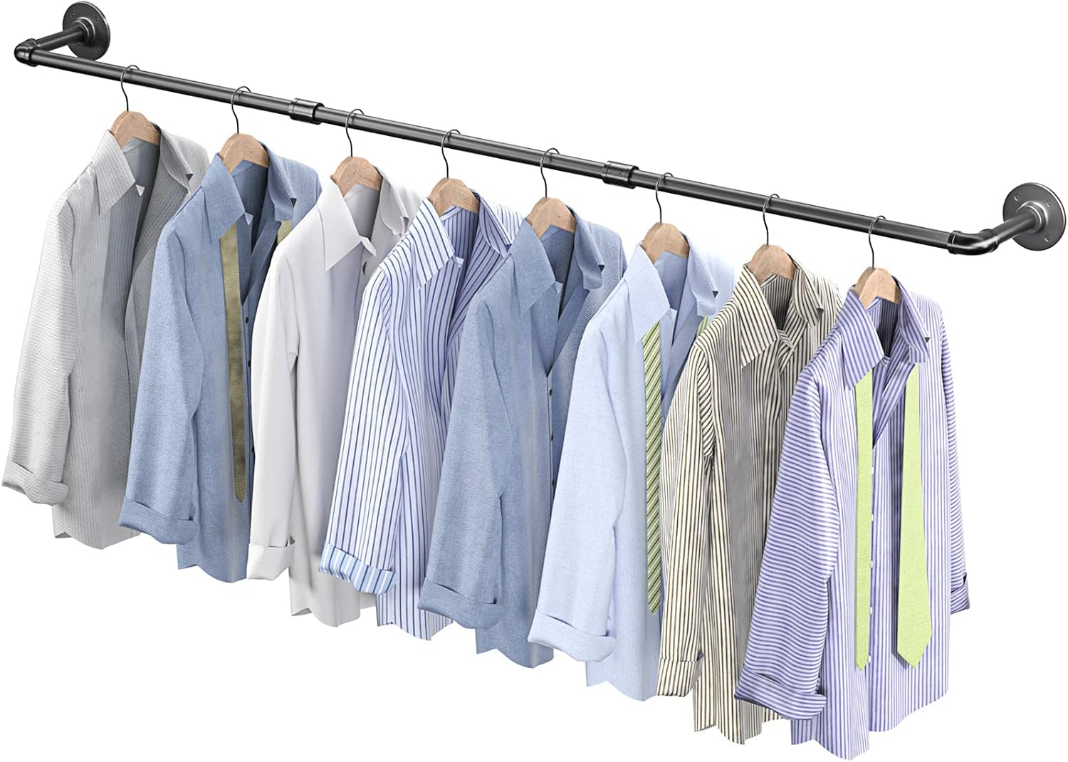 Amazon.com: LuckIn 48 Inch Clothes Bar, Heavy-Duty Metal Clothing Rack ...