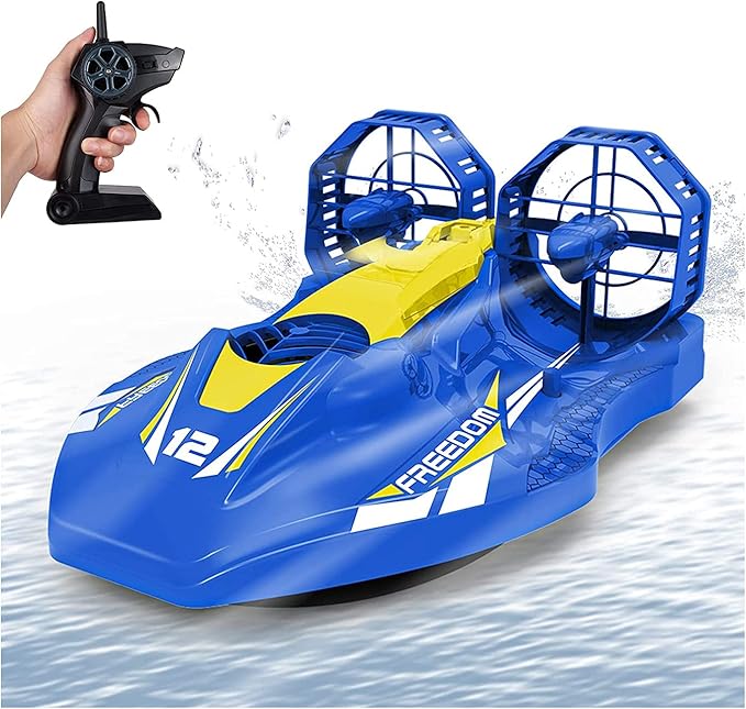 RC Hovercraft Land and Water Remote Control Boat, 2.4GHz Electric ...