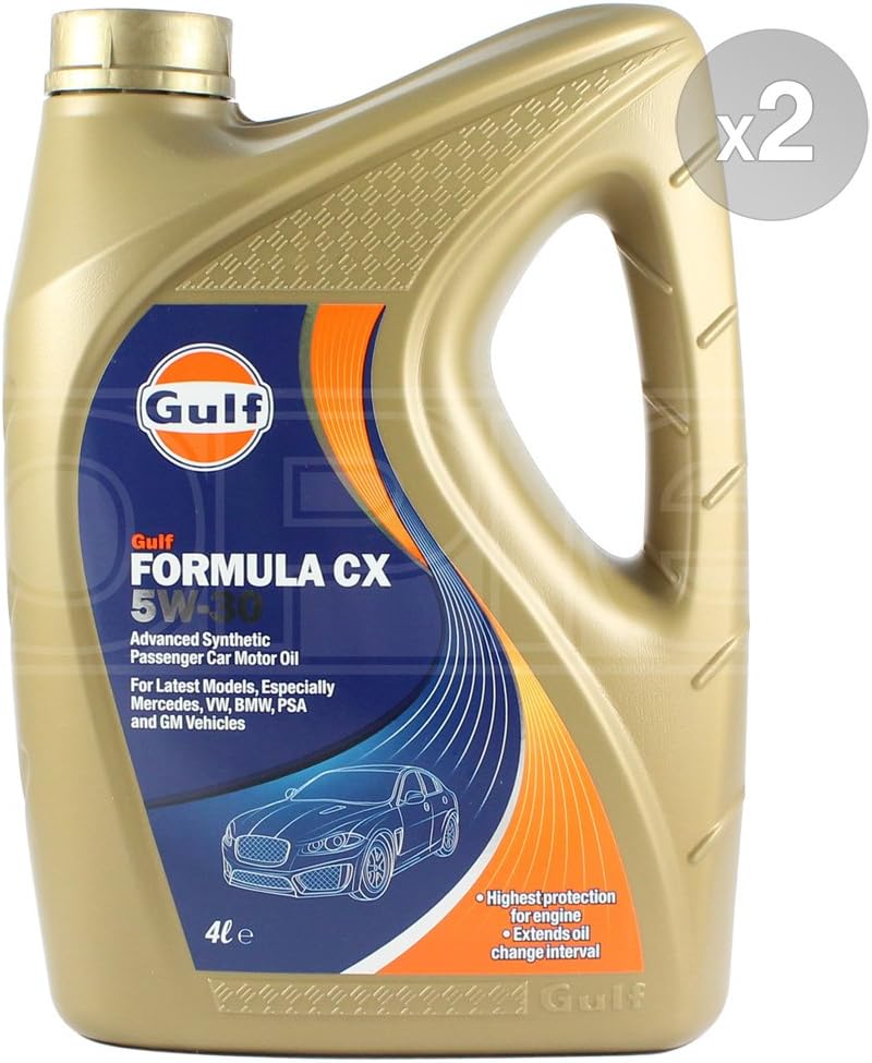 Gulf Formula CX 5w-30 Advanced Synthetic Engine Oil - 2 x 4 Litres 8L ...