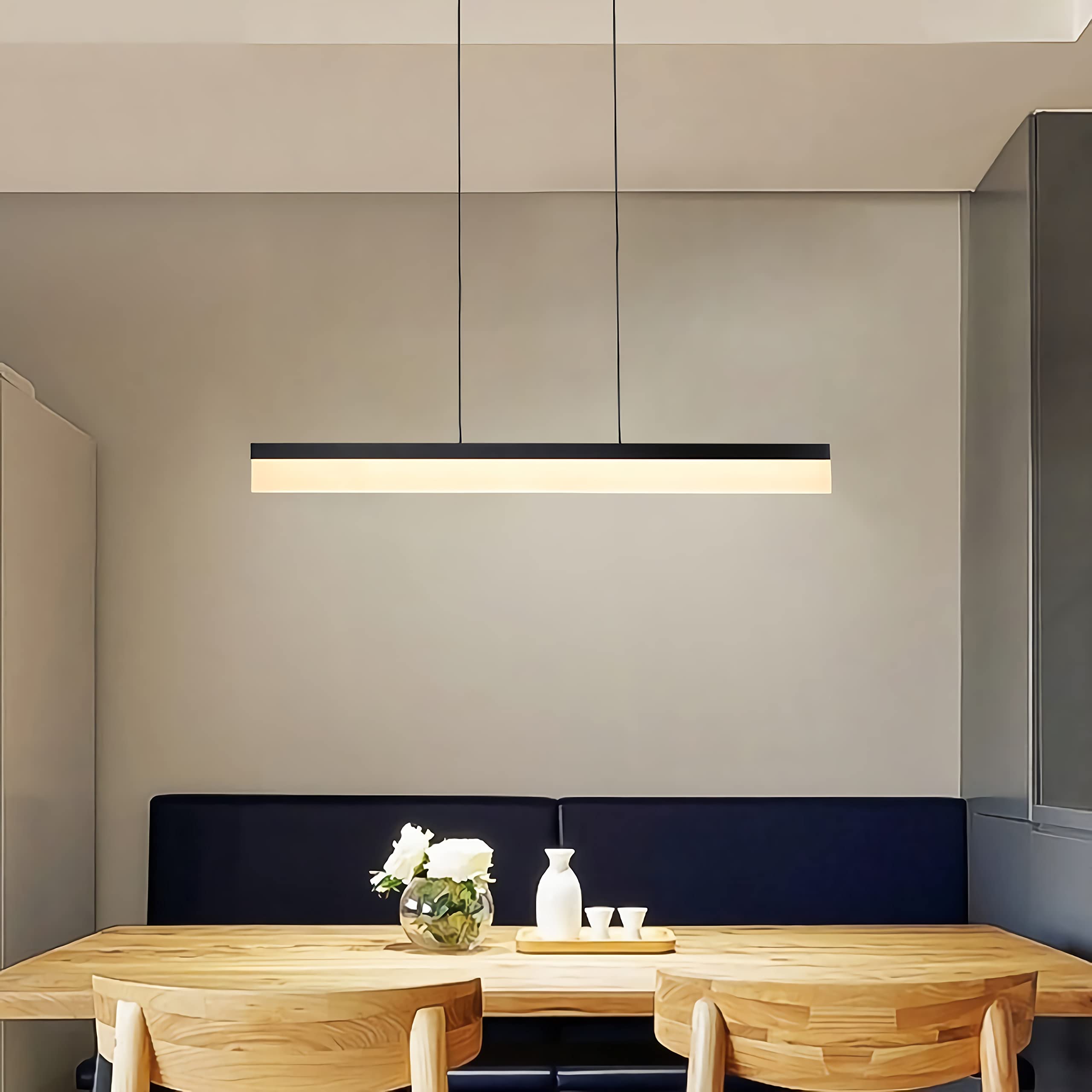 Buy Tubicen Linear LED Pendant Light, 25W Dimmable Kitchen Island ...