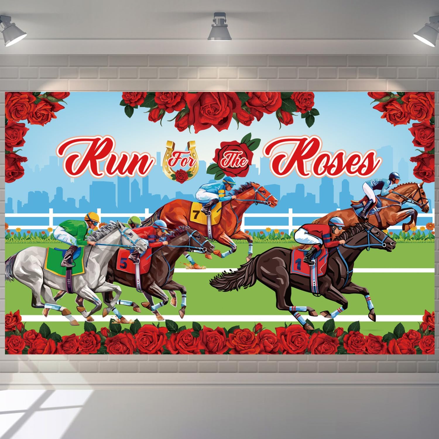 Amazon.com : Wxiben Kentucky Run for The Roses Backdrop - Kentucky ...