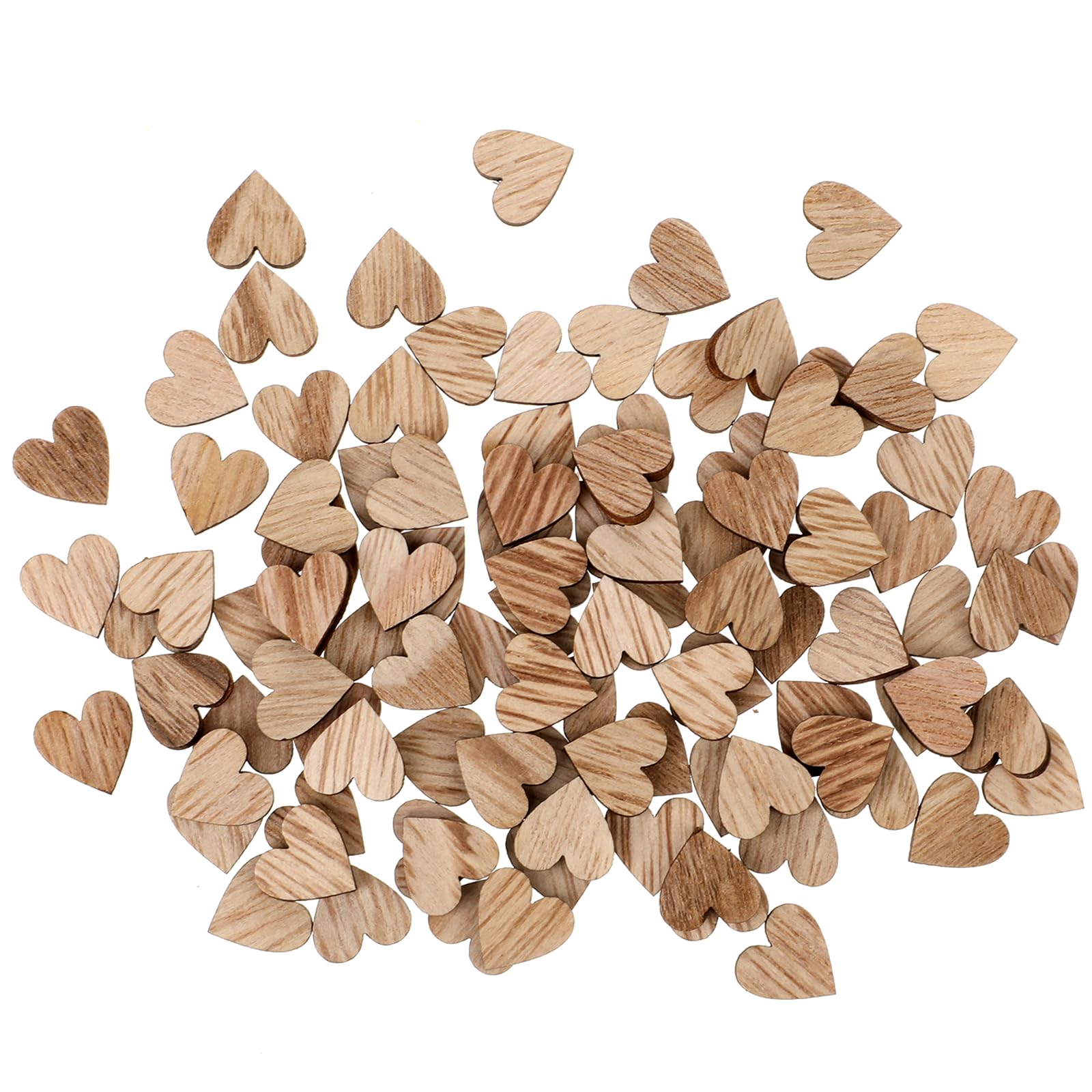 Amazon.com: JIYIN 100Pcs 0.5" Wooden Hearts for Crafts, Small ...