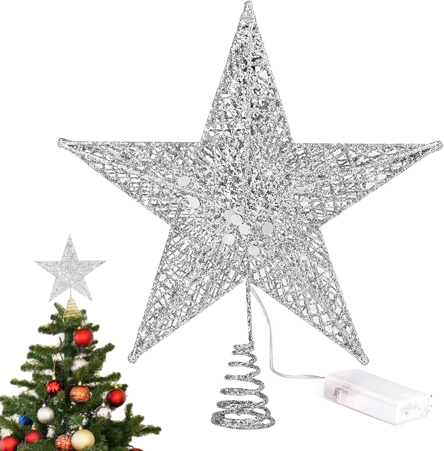 Christmas Tree Topper - Glitter Gold Christmas Tree Topper - Christmas ...