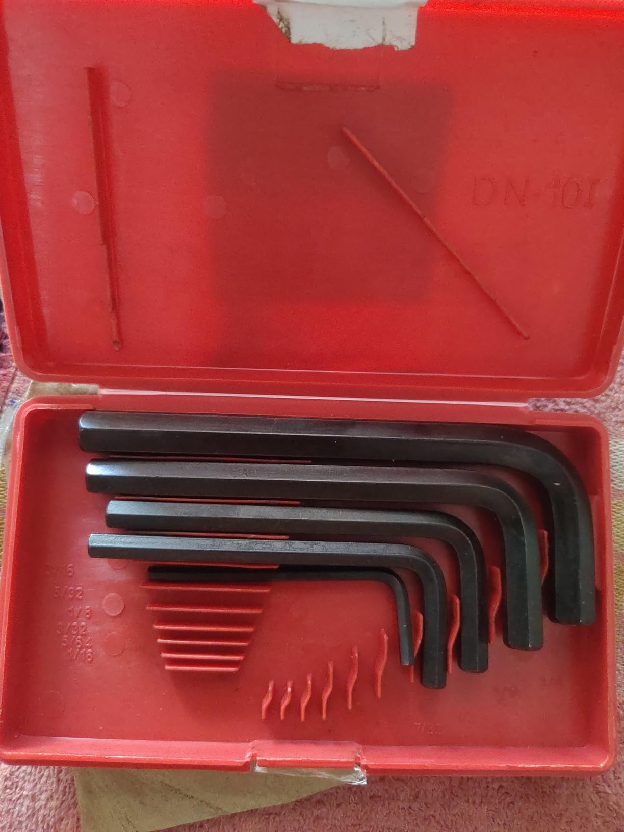 DeNeerS DN KI10V 10pc Allen key Set Short pattern (1/16,5/64,3/32,1/8,5 ...
