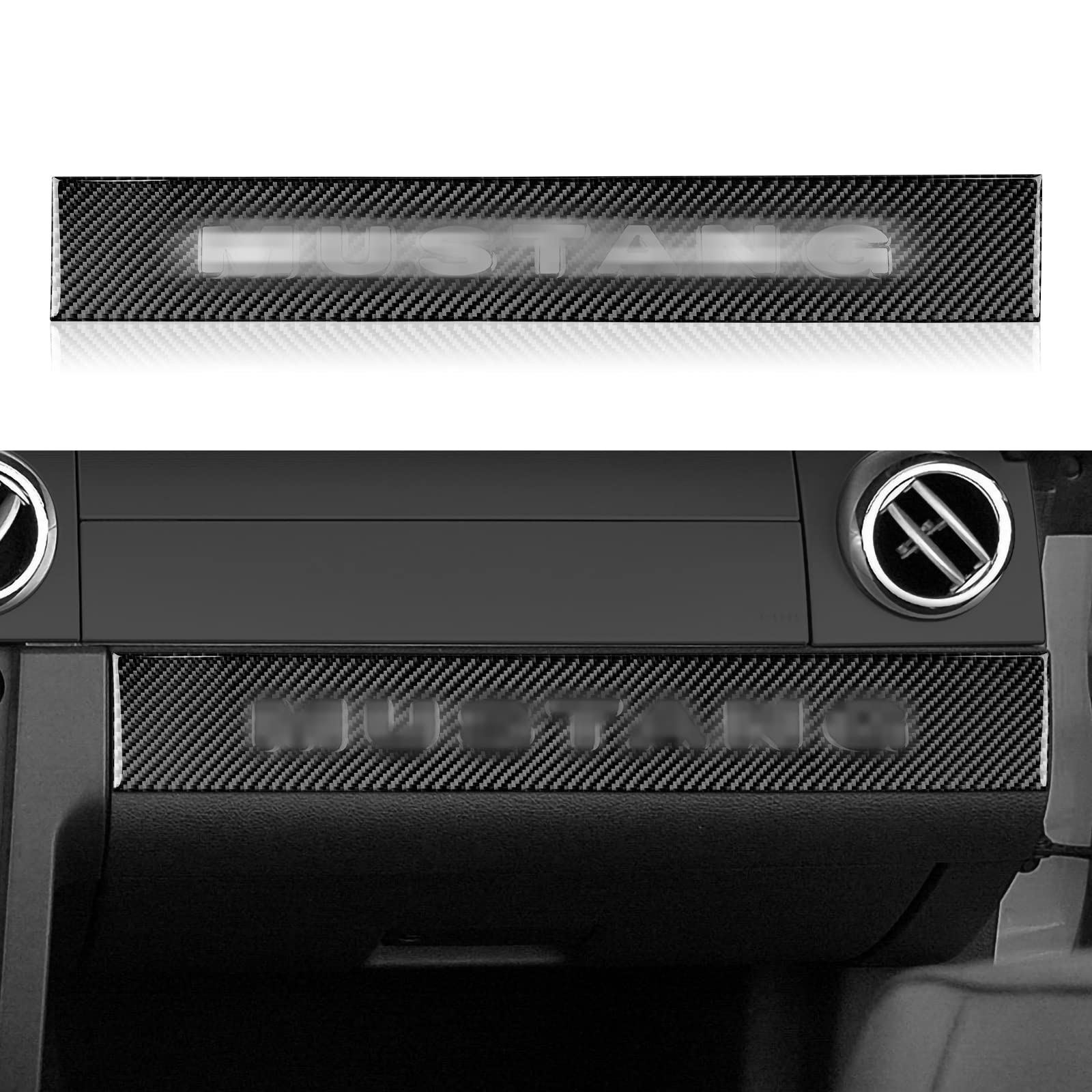 Car Above Glove Box Sticker Decal Carbon Fiber Interior Trim ...