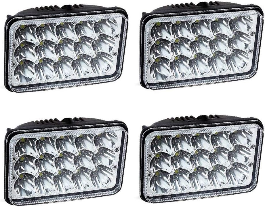 Amazon.com: TURBO SII DOT Approved 4X6 LED Headlight Assemblies Hi/Lo ...