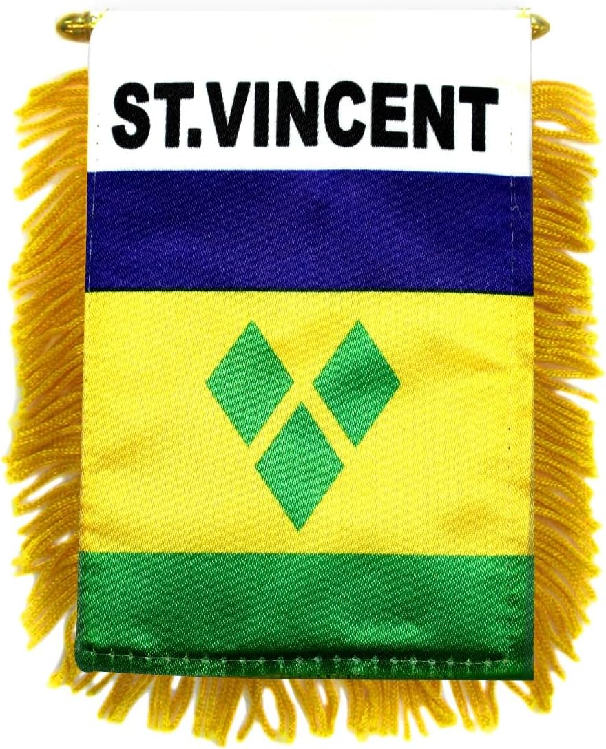 Amazon.com : St. Vincent Mini Banner - International Country Pride Car ...