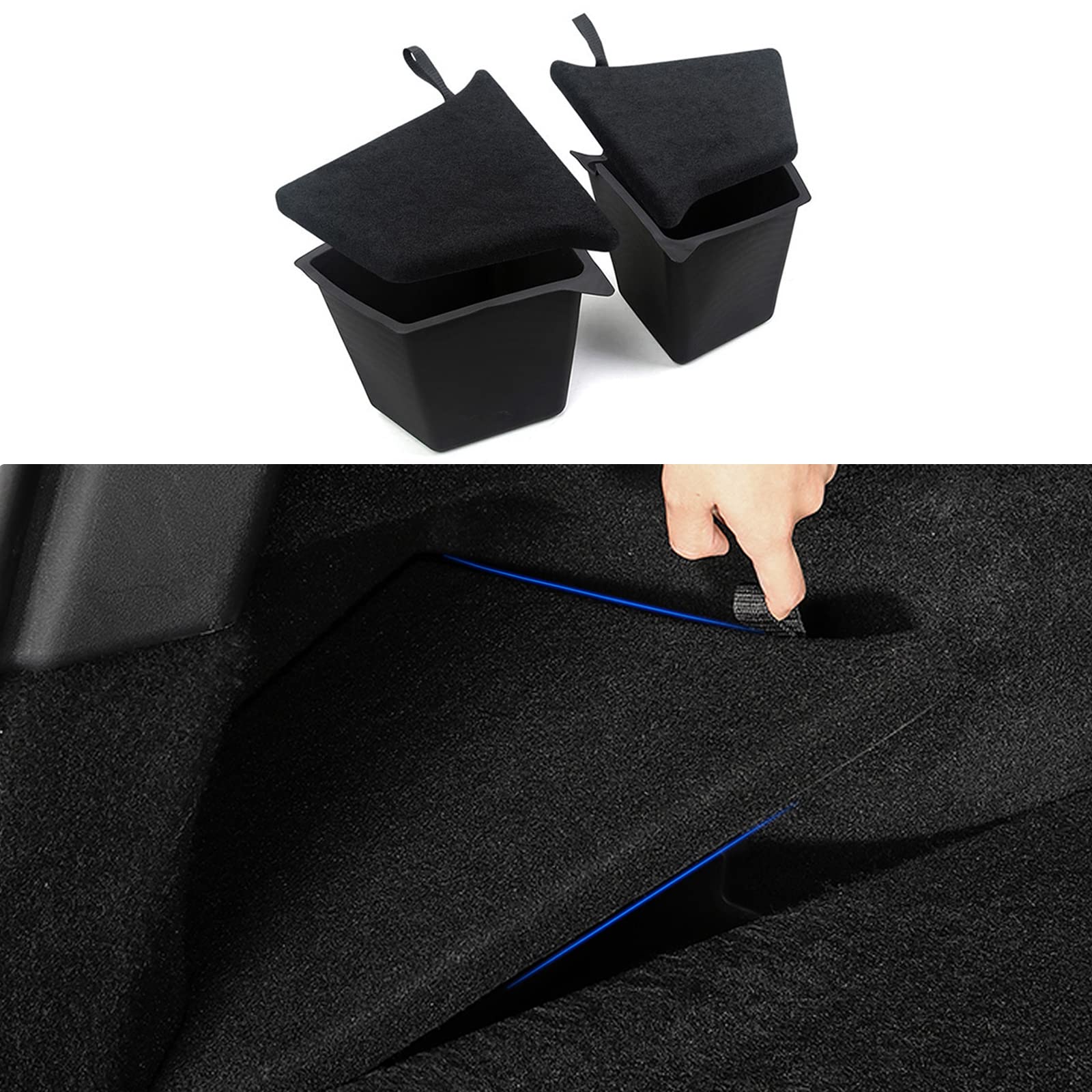 Snapklik.com : Powlamks Rear Trunk Storage Box 2 Pack For Tes La Model ...