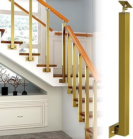 Square Stair Baluster Posts,Side Mount Metal Spindles,Indoor Stair ...