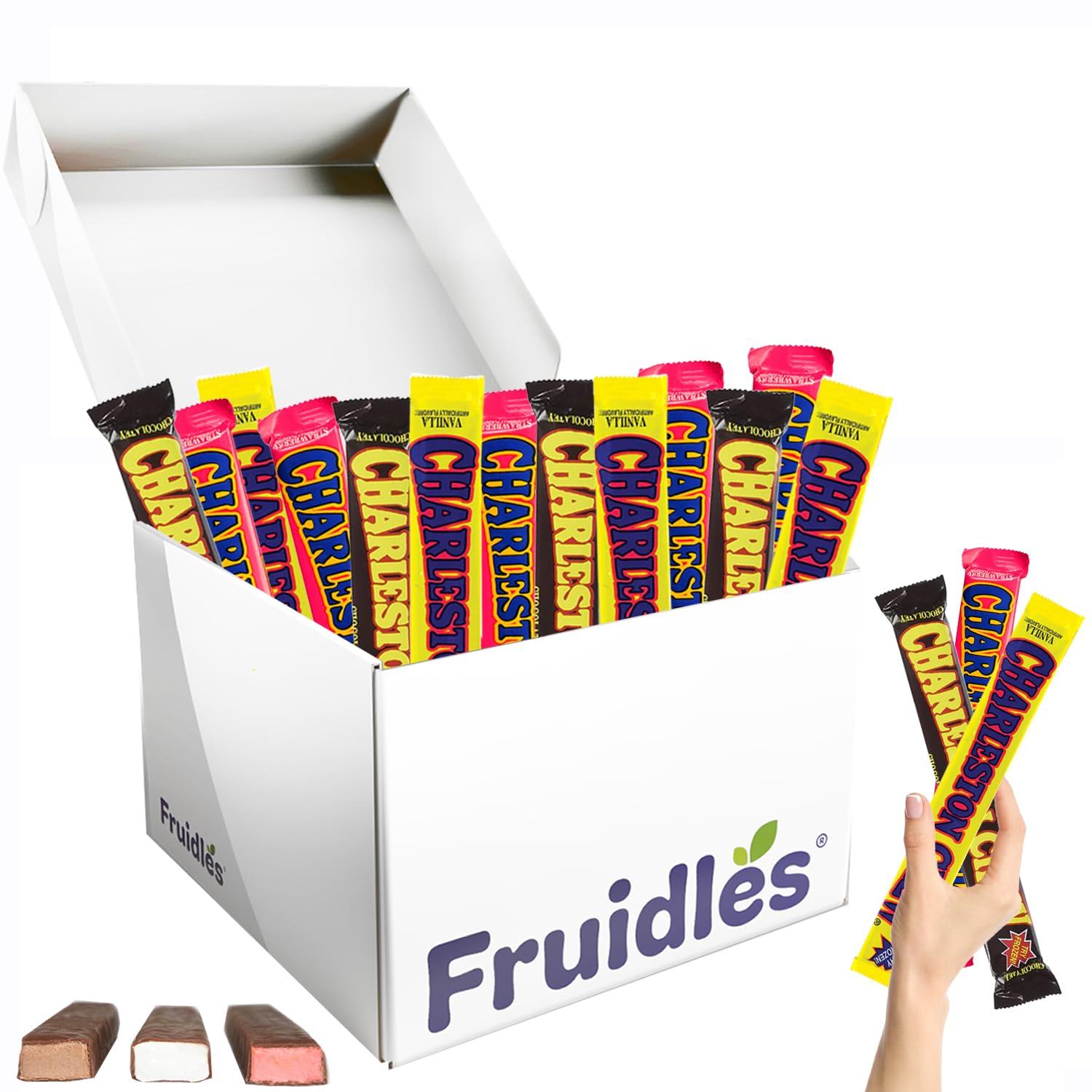 Amazon.com : Fruidles Charleston Chew Milk Chocolate Bars Variety Pack ...