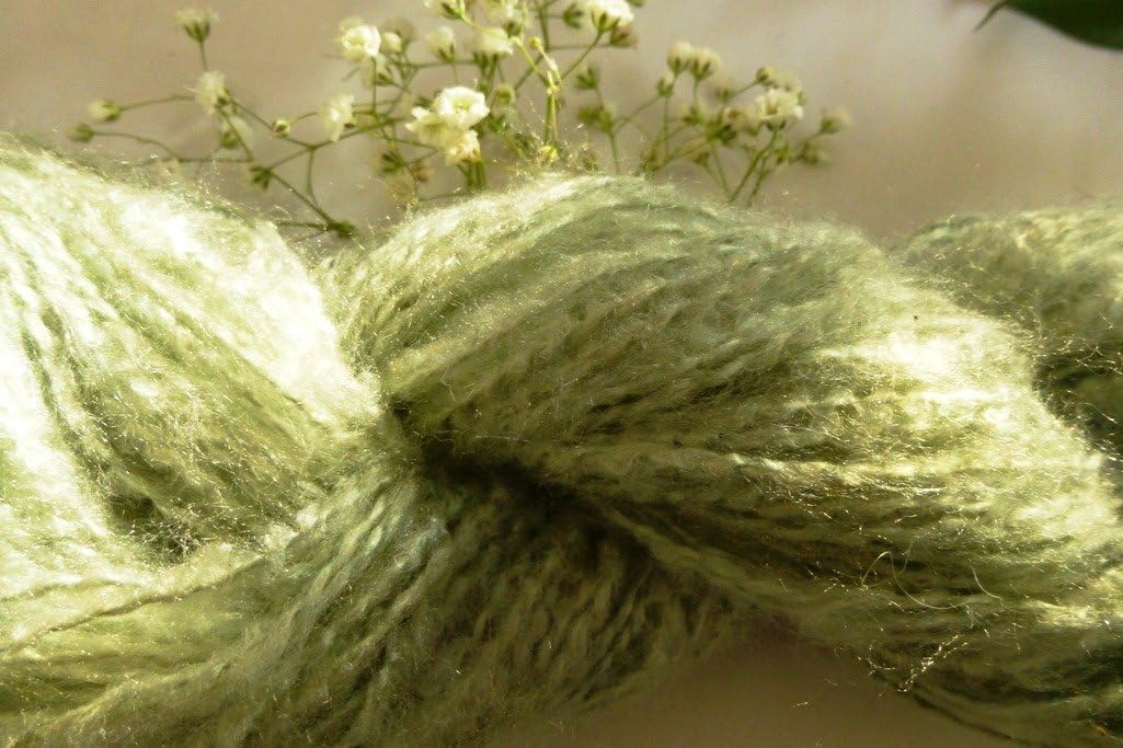 Amazon.com: TWO PACK Fuzzy Pale Aqua Pearl Green Soft Worsted Yarn ...