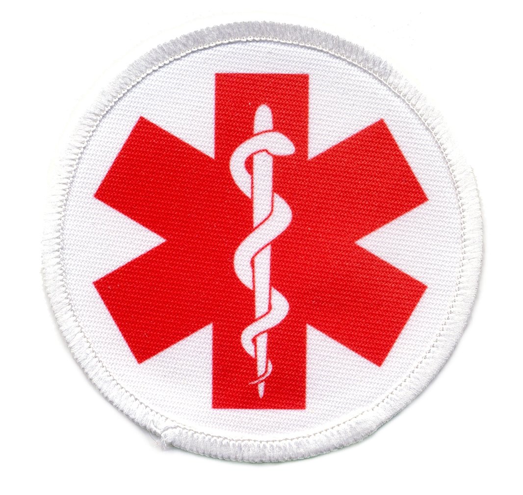 Amazon.com: Creative Clam Red Medical Alert Symbol 3 Inch Sew-on Patch ...