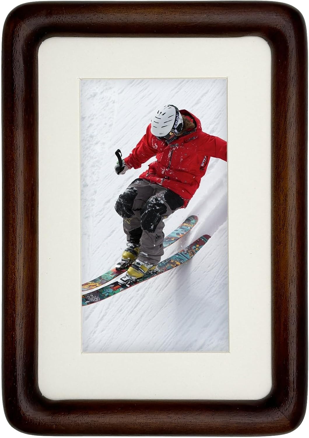 Amazon.com - Daimix 4x6 Wood Picture Frame with Mat, Displays 3x5 Photo ...