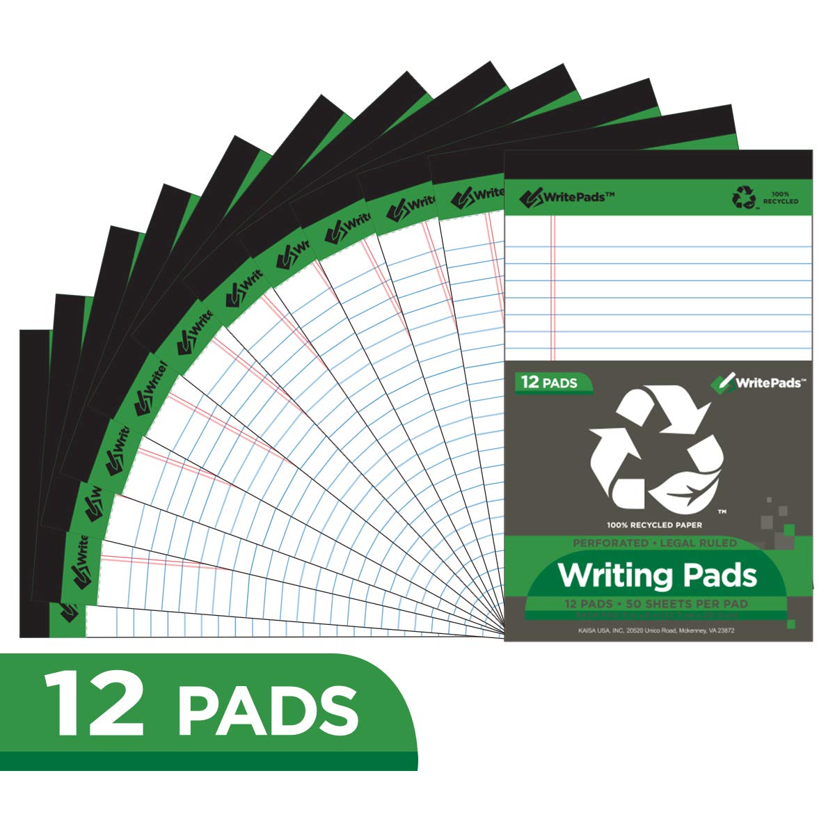 Snapklik.com : Small Legal Pad Writing Pads, 50 Sheets 5"x8" College ...
