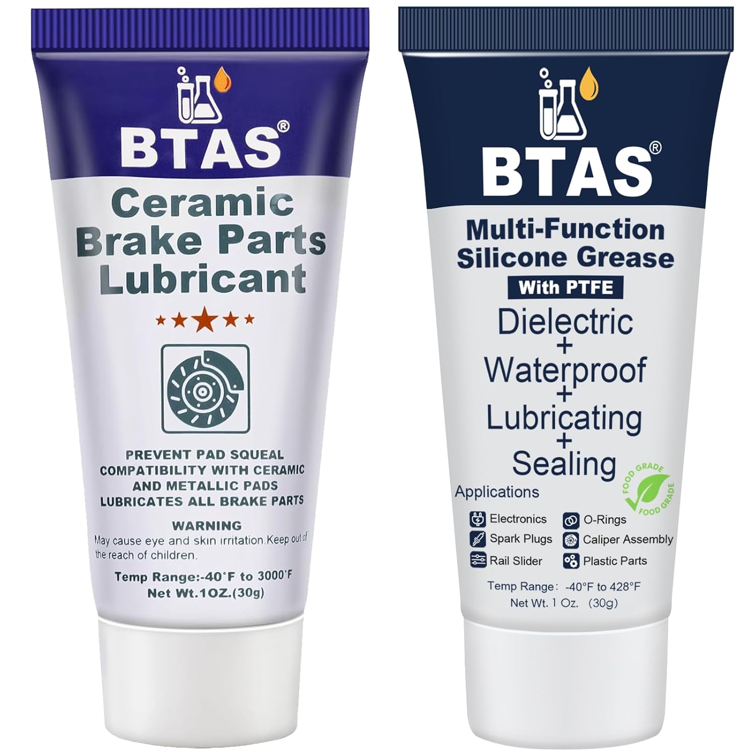 Amazon.com: BTAS Ceramic Brake Parts Synthetic Grease 1 oz & Dielectric ...