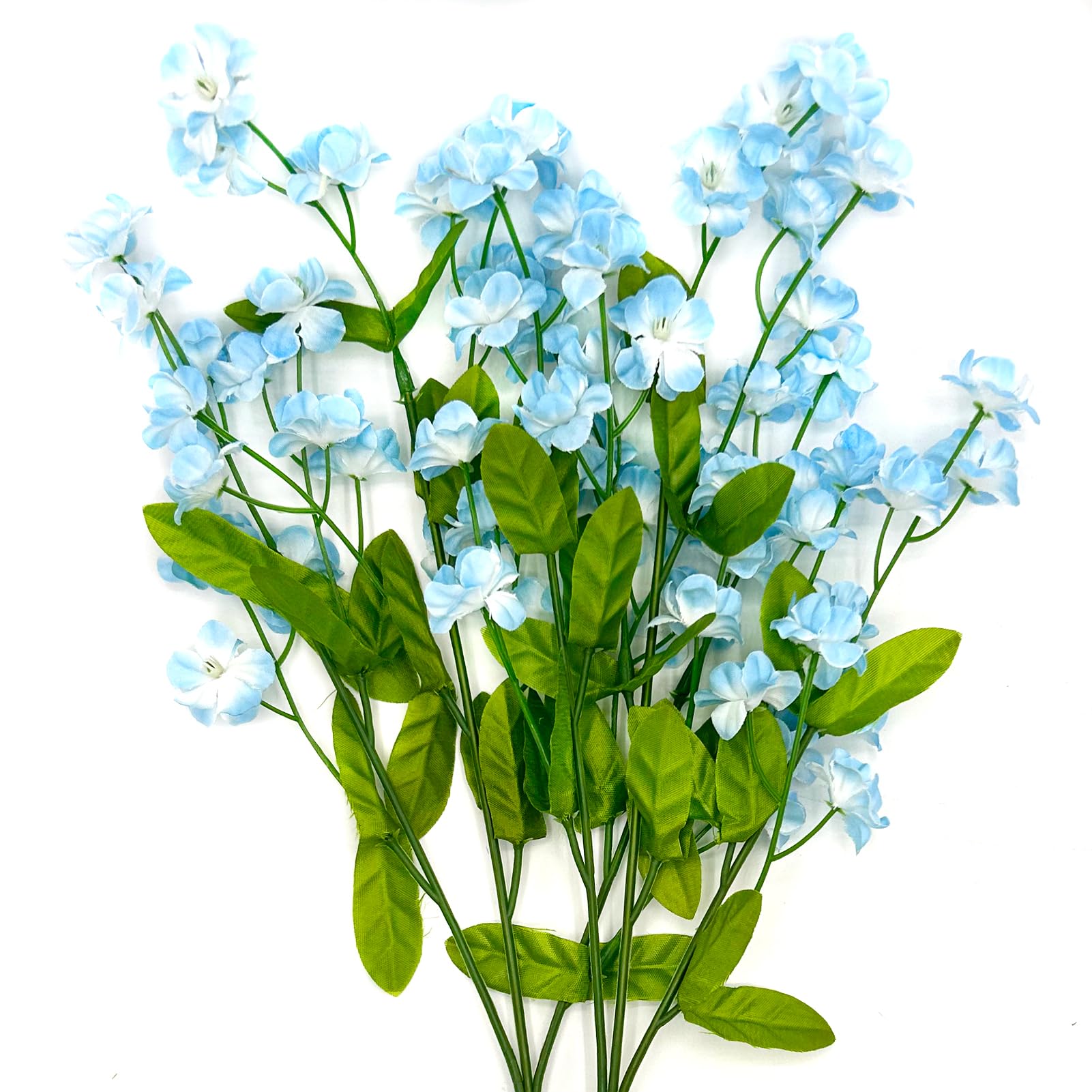 Amazon.com: Featuman Blue Artificial Flowers with Stems, 2 Pcs Forget ...