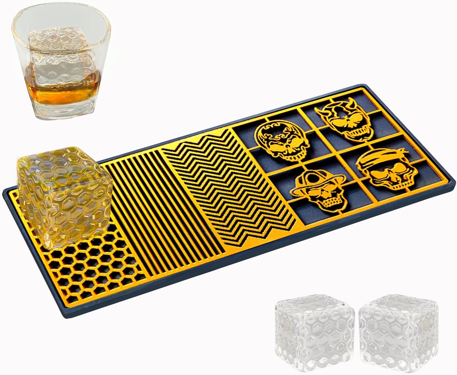 Amazon.com: Design Ice Cube Tray, Fast Modern Clear Ice Stamp for ...