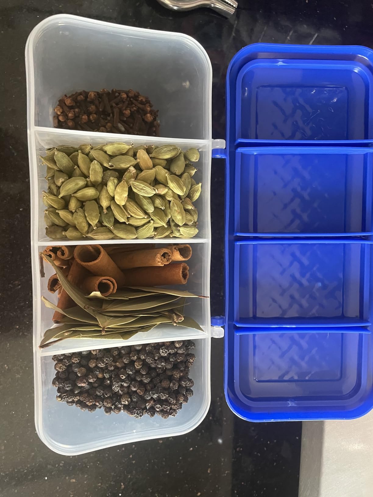 Buy The Sr Brand Multipurpose Plastic 4 In 1 Masala Box For Kitchen ...