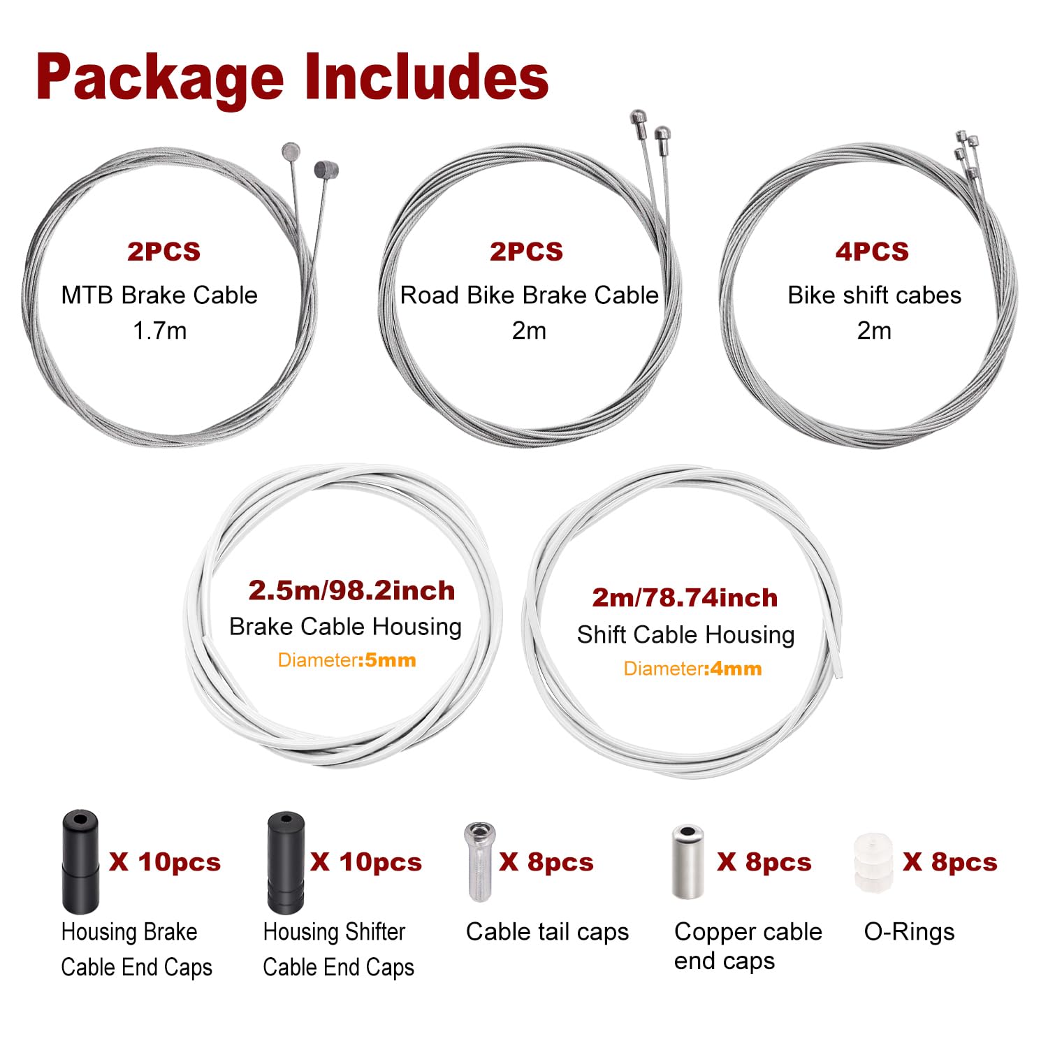 Snapklik.com : Weideer Universal Bicycle Brake Cable And Shift Cable ...