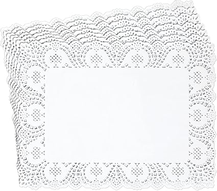Amazon.com: Juvale Rectangular Paper Placemats & Doilies for Dessert ...