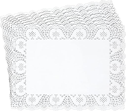Amazon.com: Juvale Rectangular Paper Placemats & Doilies for Dessert ...