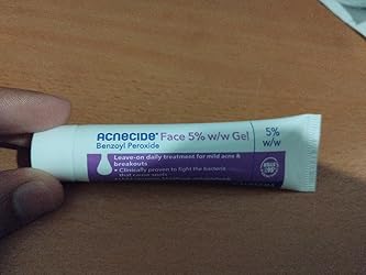 Acnecide Face Gel 5% Benzoyl Peroxide Acne Treatment for Spot Prone ...