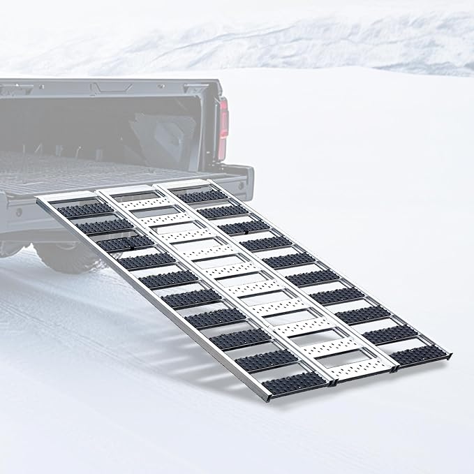 Rockland 77" x 54" Tri-Fold Aluminum ATV Snowmobile Ramps for Truck ...