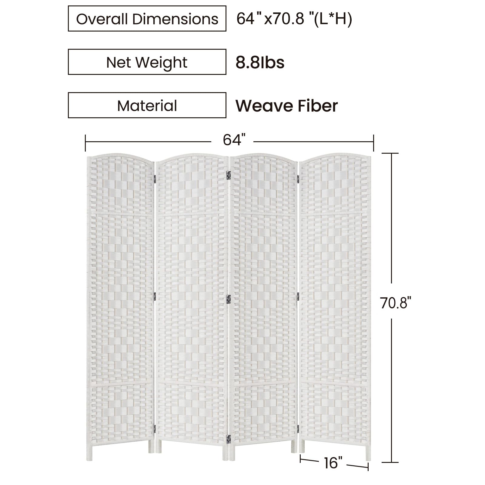 Snapklik.com : Room Divider, 6 Ft Tall Room Dividers And Folding ...