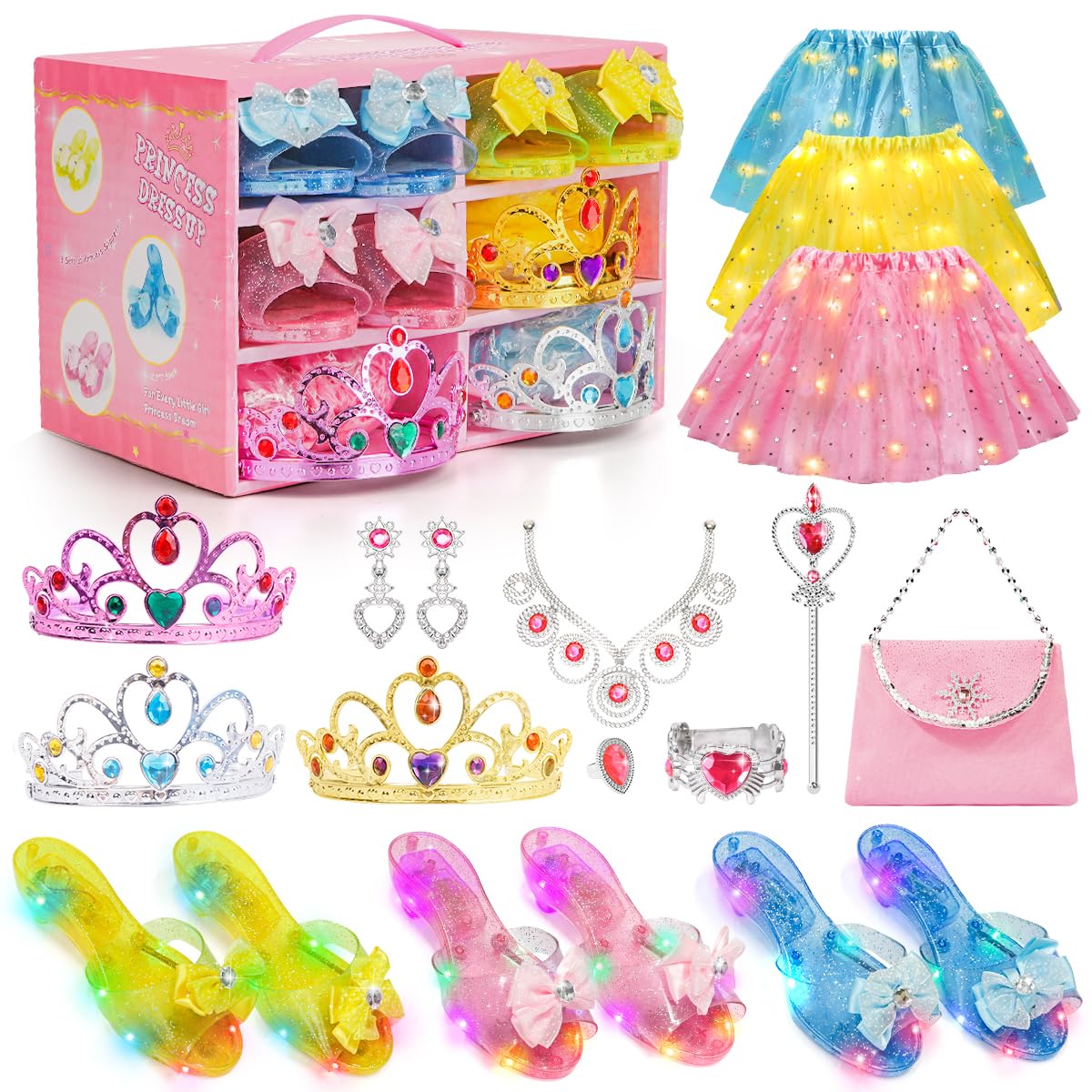 Meland Princess Dress Up for Girls - Dress Up Clothes for Girls with ...