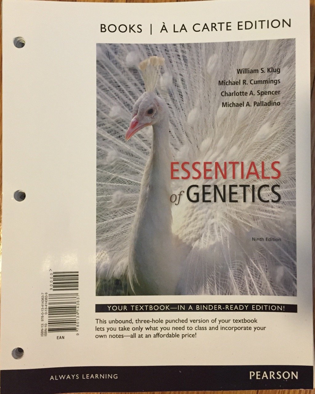 Essentials of Genetics (9th Edition) - Standalone book: 9780134047799 ...
