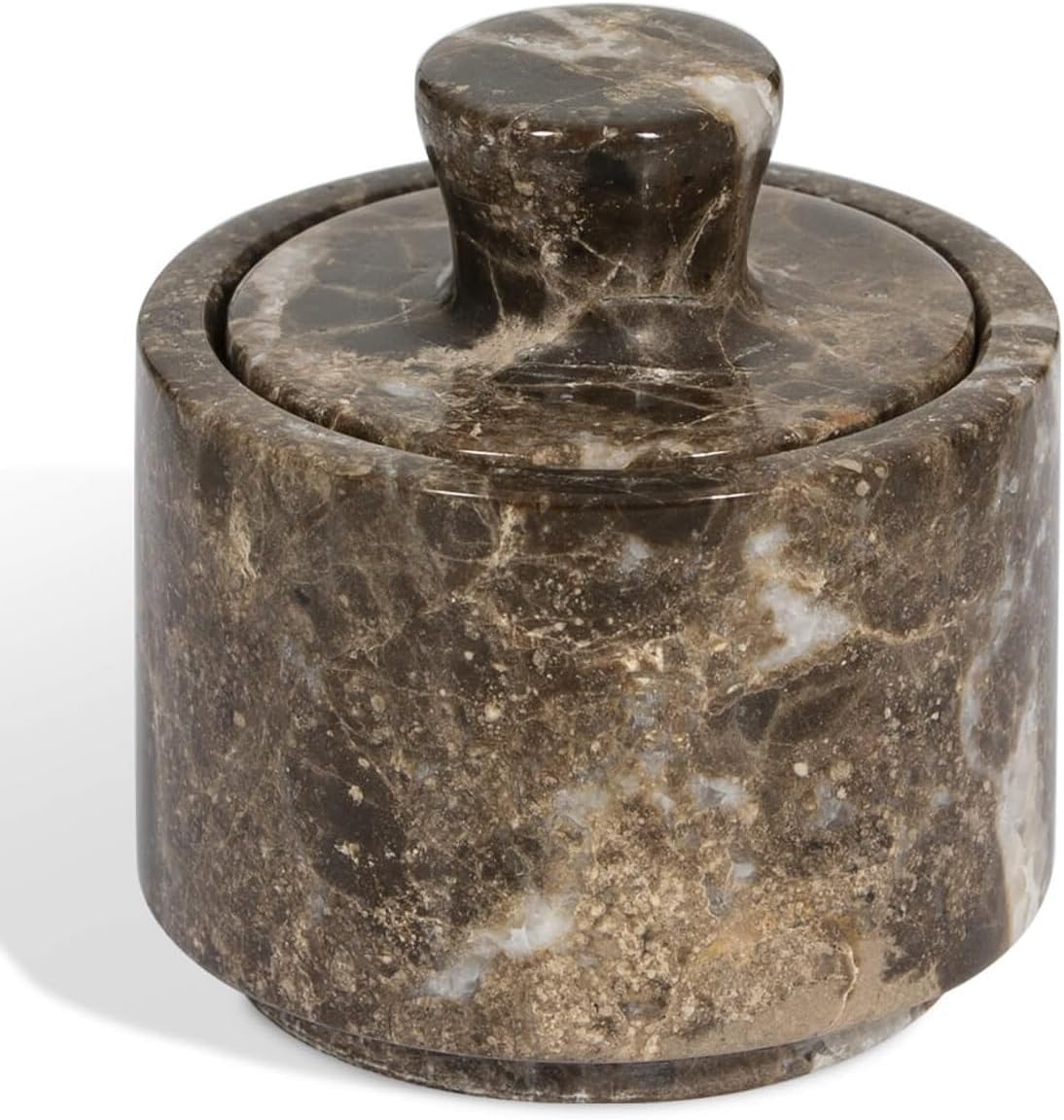 Amazon.com: Brown Marble Salt Cellar with Lid (3.5oz) - Scratch ...