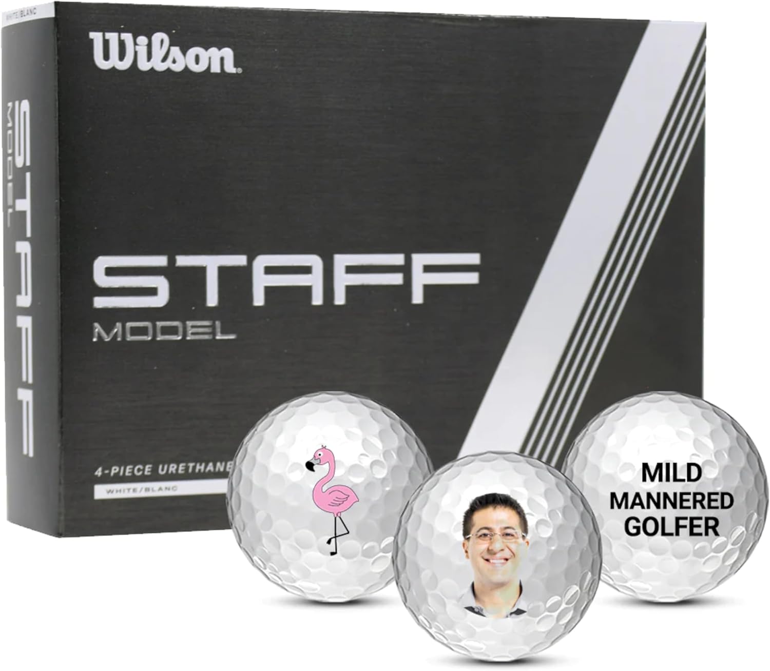 Amazon.com : Wilson Staff Model Custom Golf Balls - Personalize with a ...