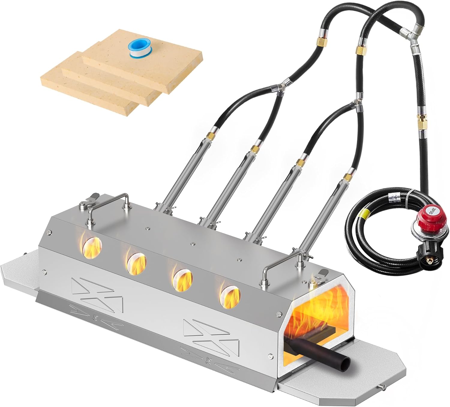 Nelyrho Gas Propane Forge 2600°F,Double Door,Large Capacity,Portable ...