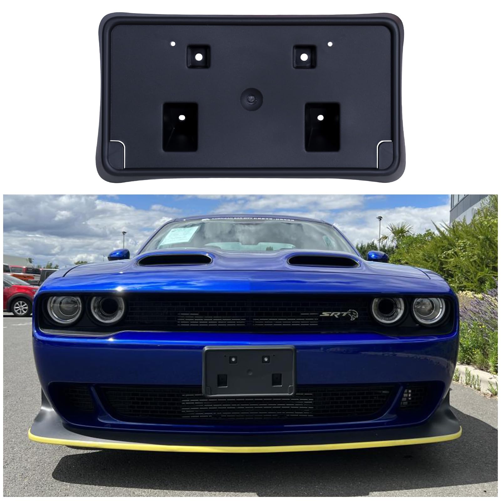 Amazon.com: WildWell Front License Plate Bracket for Dodge Challenger ...