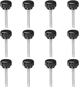 Amazon.com: uxcell 12pcs Knurled Clamping Knobs M6 x 45mm Metric Zinc ...
