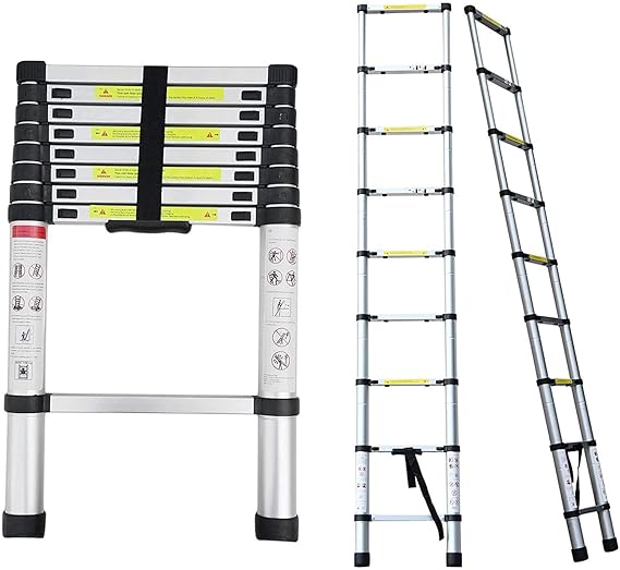 EQUAL Portable and Compact 7-Steps Telescopic Foldable Aluminium ...