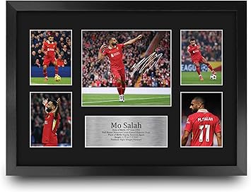 HWC Trading Mohamed Mo Salah Liverpool Printed Memorabilia Signed ...