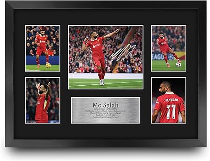HWC Trading Mohamed Mo Salah Liverpool Printed Memorabilia Signed ...